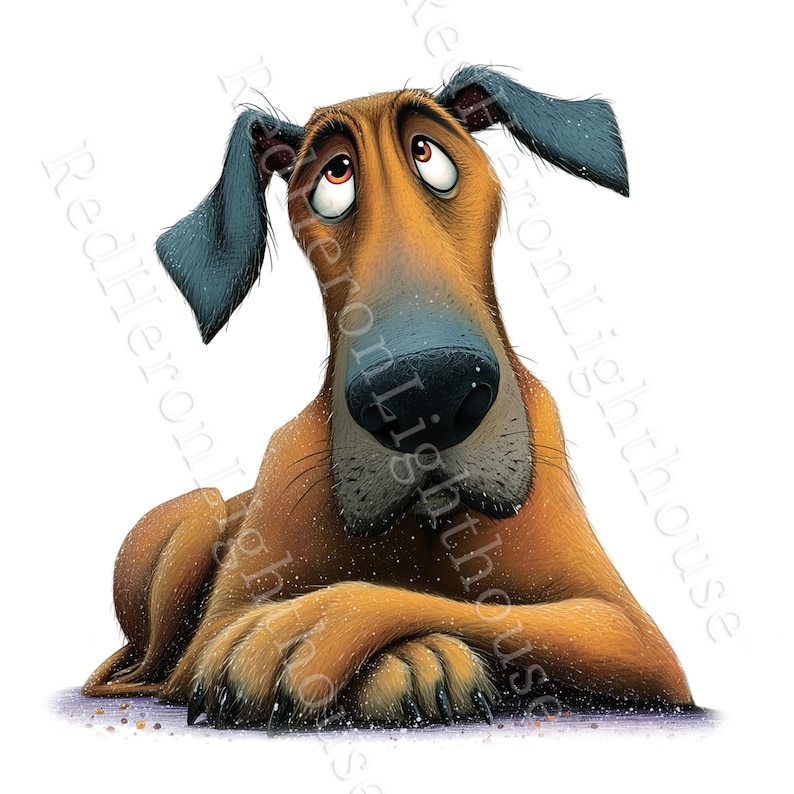 Rhodesian Ridgeback Clip Art, 10 Watercolour Quirky Dog Breed Pngs/jpgs ...