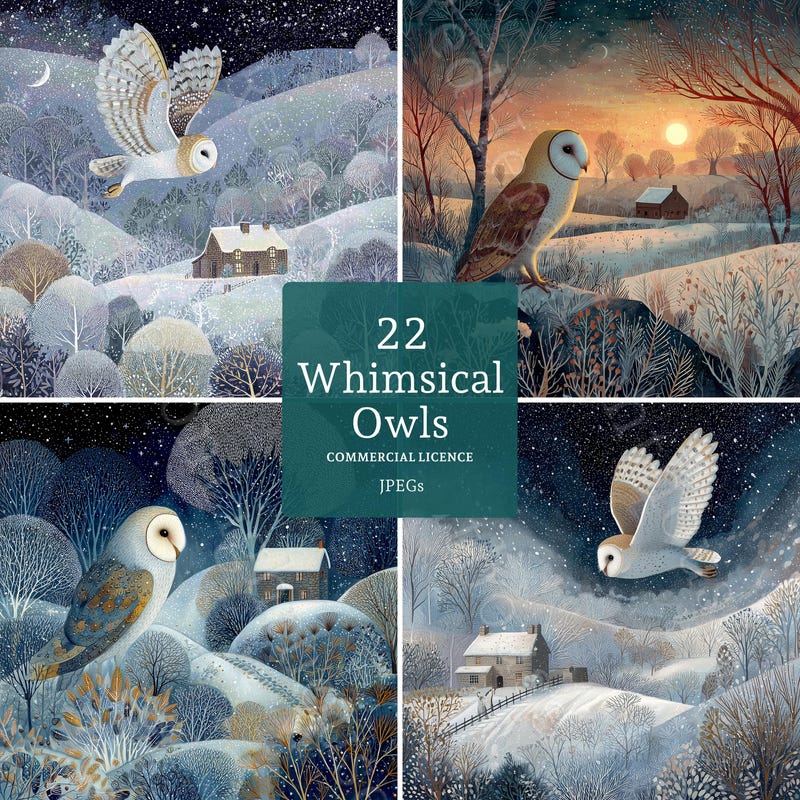 Owl Clip Art Watercolors - Etsy UK