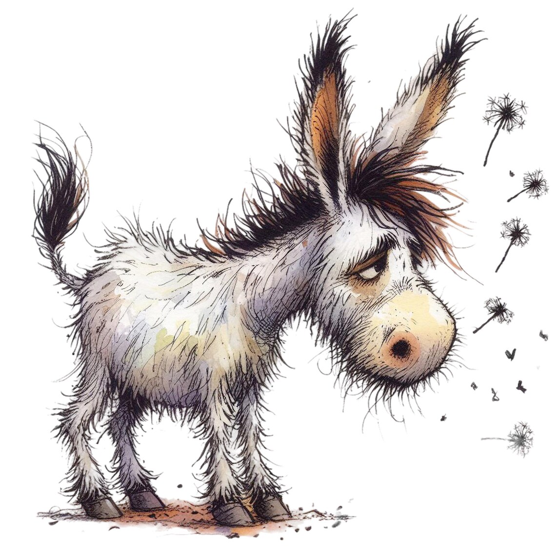 15 Adorable Donkeys Clipart, High Quality Designs, 15 Pngs/jpegs, Funny ...