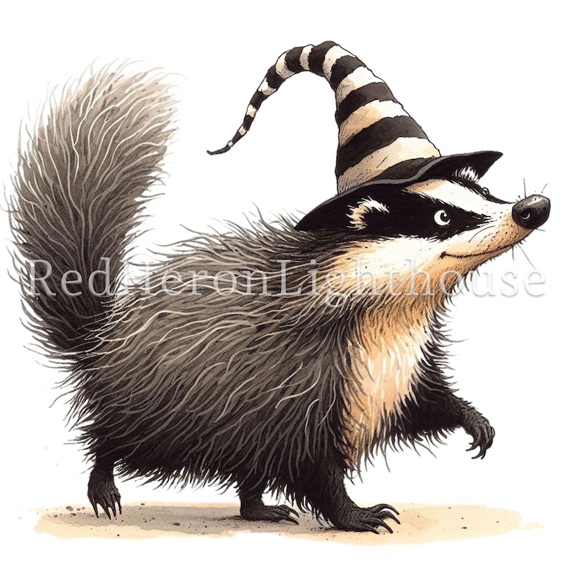 15 Cute Badgers Clipart Set, Pngs/jpgs, Funny Badgers, Adorable ...