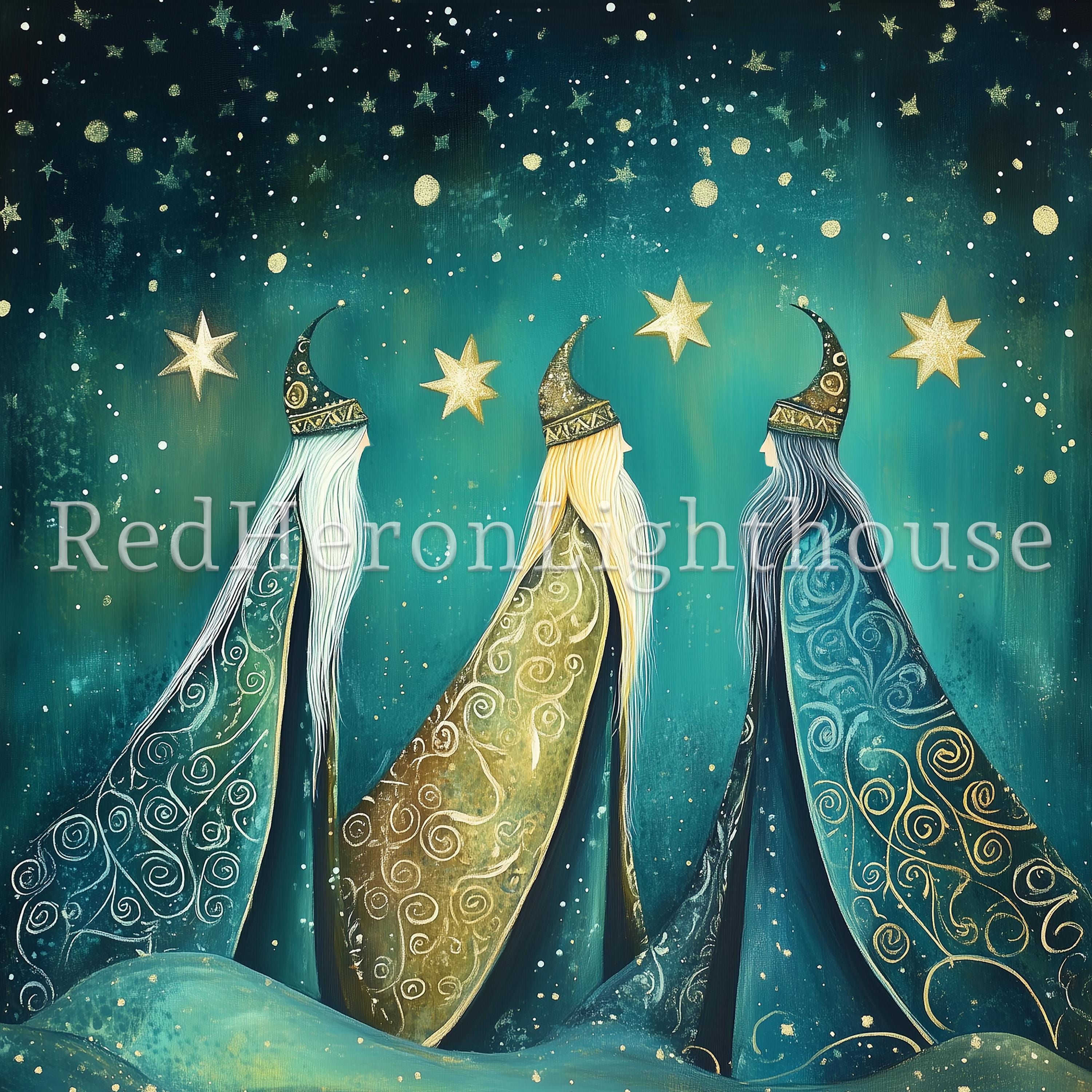 We Three Kings Clipart 12 High Quality Jpgs, Enchanted Christmas Wise ...
