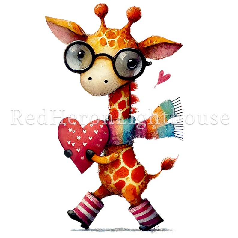 Jungle Love Animal Clipart, 12 High Quality Pngs/jpgs, Funny Valentine ...