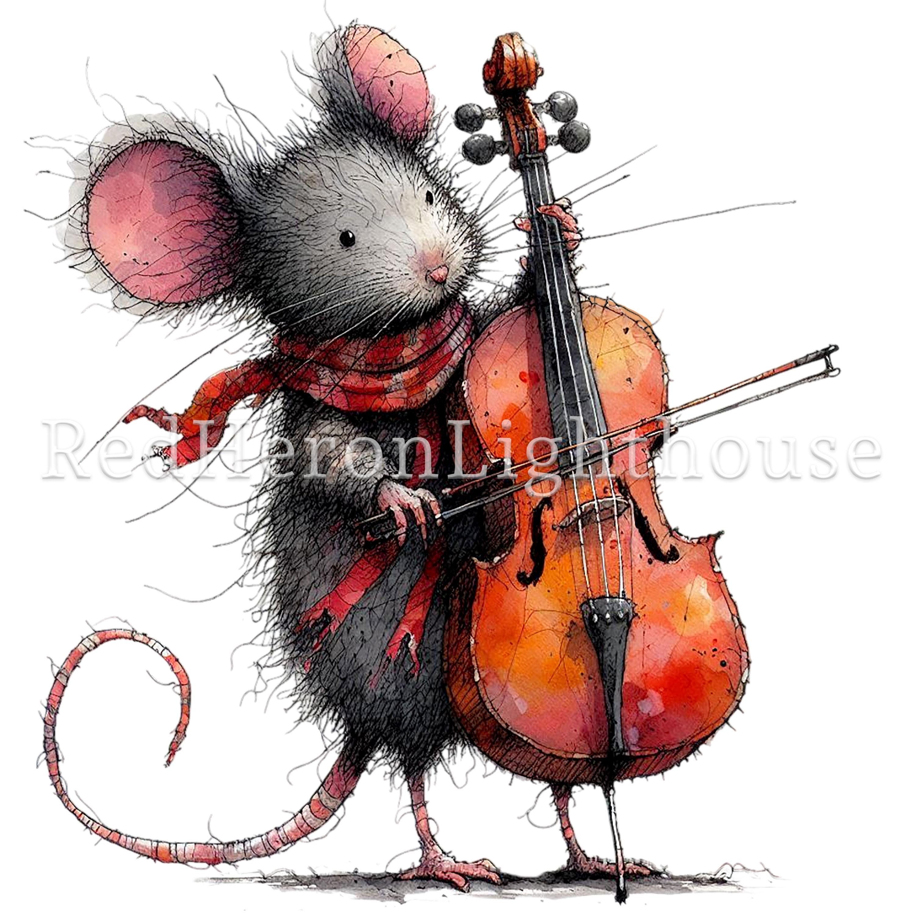 Musical Mice Clipart, 18 High Quality Pngs/jpgs, Quirky Mouse Images ...