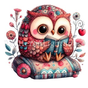 Cute Owl Clipart Set, 16 High Quality Pngs/jpgs, Whimsical Bird Clipart ...