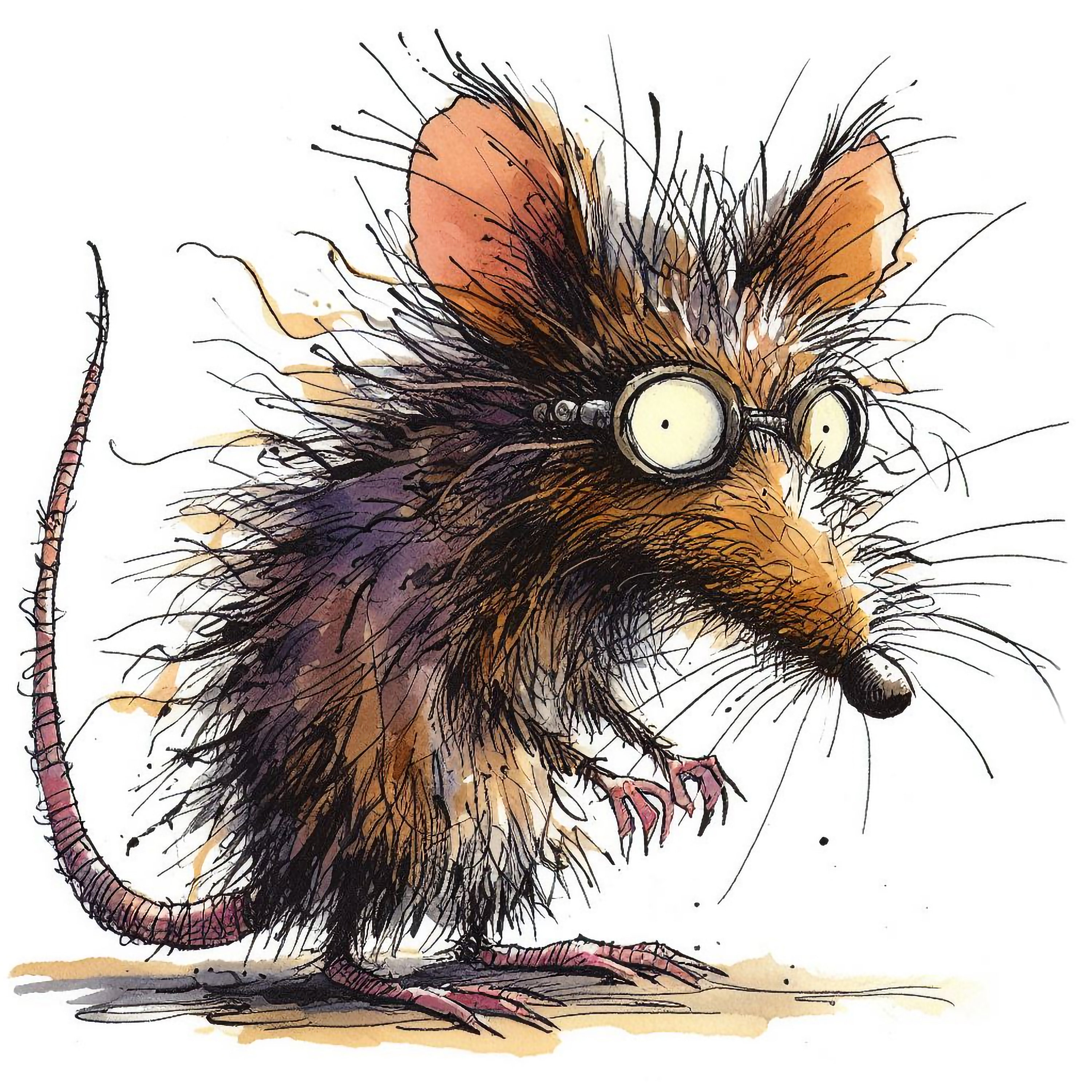 12 Scruffy Mice Clipart Set, 12 Pngs/jpgs, Funny Mouse Art, Whimsical ...