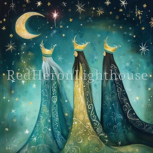 We Three Kings Clipart 12 High Quality Jpgs, Enchanted Christmas Wise ...