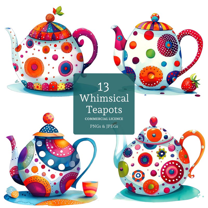 Whimsical Teapot - Etsy
