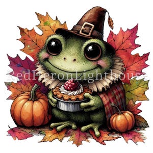 Thanksgiving Frogs Clipart, 16 Pngs/jpgs, Autumn Frogs, Quirky Fall ...