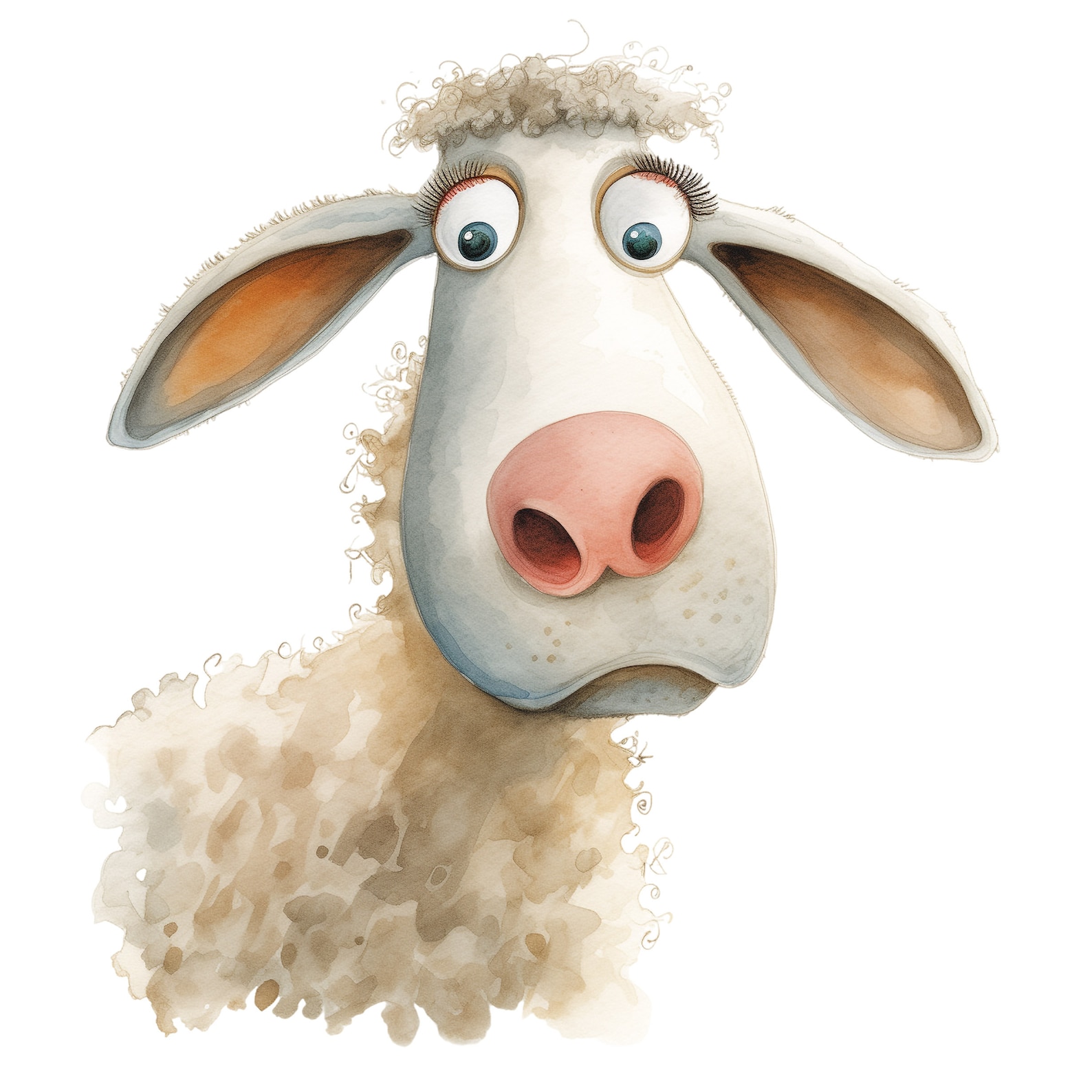 28 Funny Cartoon Sheep Clipart Bundle High Quality Designs, Quirky Farm ...