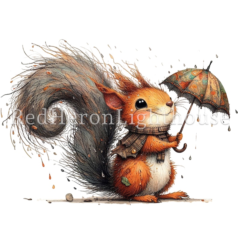 Sweet Squirrels Clipart Set, 16 Pngs/jpgs, Cute Autumn Squirrel ...