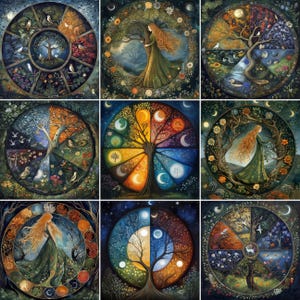 Enchanted Seasonal Wheel, 22 High Quality Jpgs, Mystical & Pagan ...