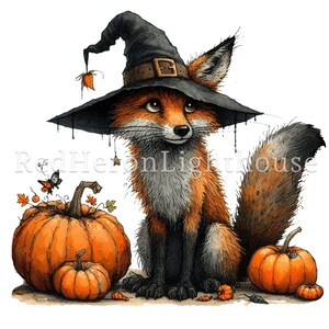 Halloween Fox Clipart, 12 High Quality Pngs/jpgs, Cute Autumn Animal ...
