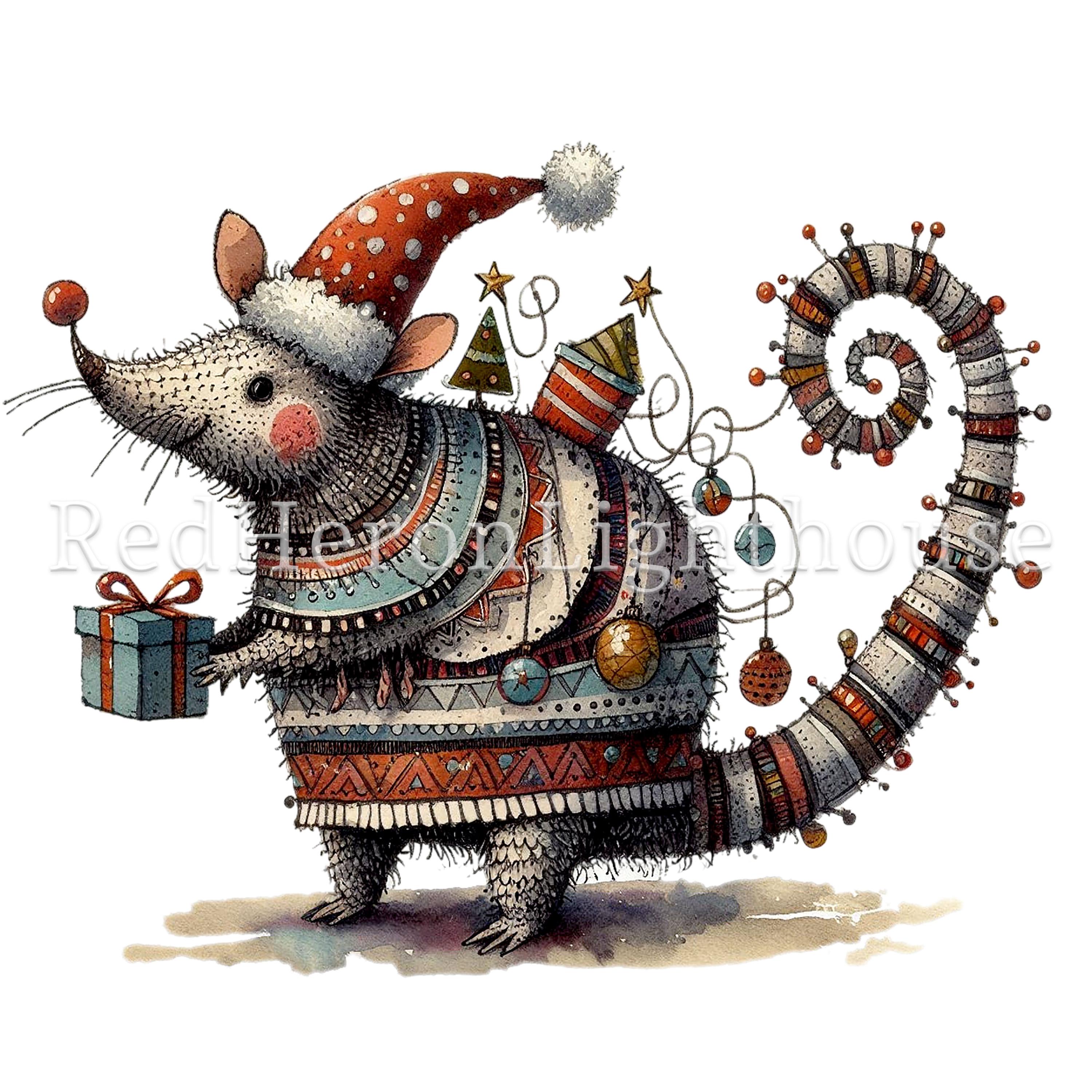 Festive Armadillo Clipart, 10 High Quality Pngs/jpgs, Colourful ...