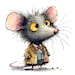 12 Scruffy Mice Clipart Set, 12 Pngs/jpgs, Funny Mouse Art, Whimsical ...