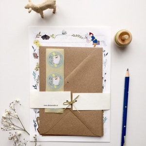 Letter Paper Set, Letter Writing Set, With Watercolour Illustration of ...