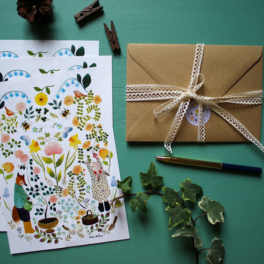 Letter Paper Set, Letter Writing Set, Eco Friendly Letter Writing Set ...