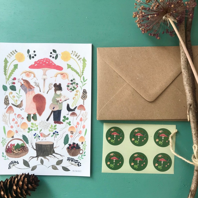 Letter Writing Set, Forest Letter Set, Illustrated Letter Set, Nature ...
