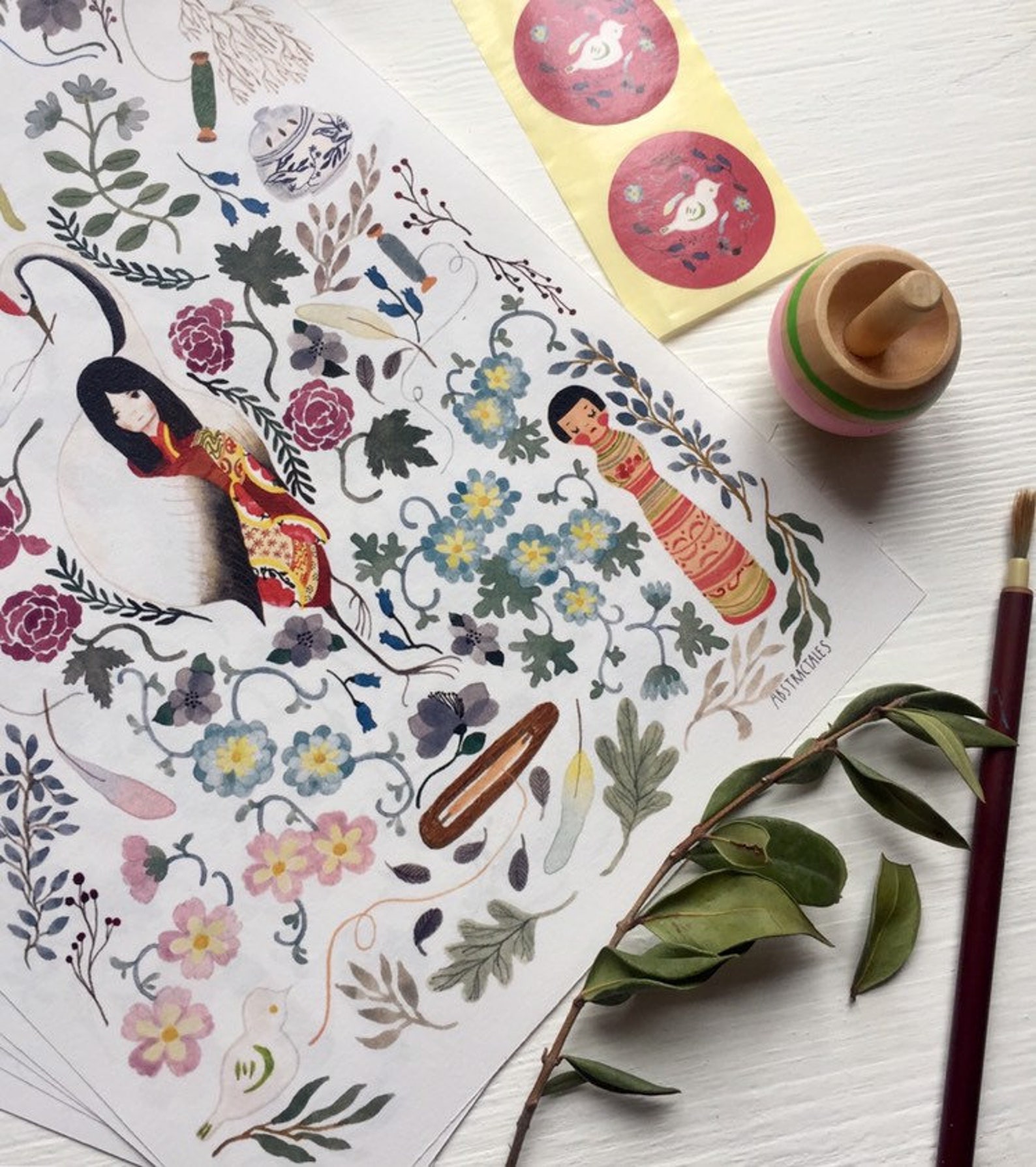 Letter Paper Set Letter Writing Set With Watercolour | Etsy