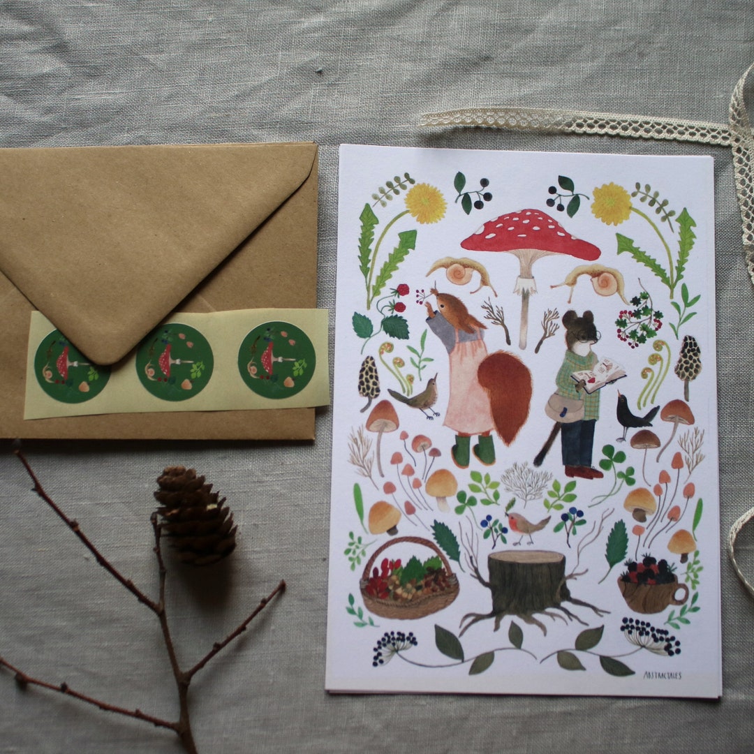 Letter Writing Set, Forest Letter Set, Illustrated Letter Set, Nature ...