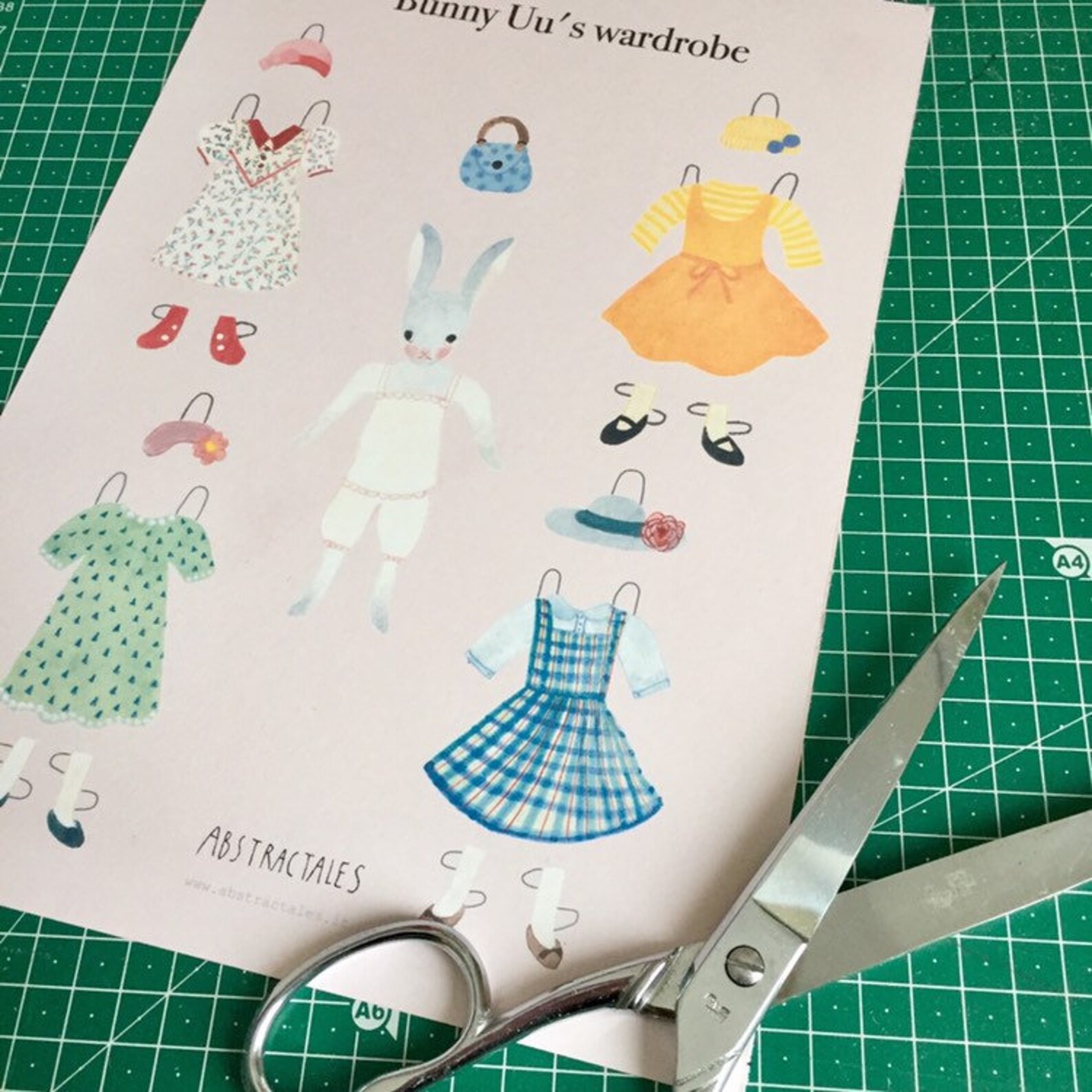 Instant Download Paper Doll With Dresses Printable Rabbit | Etsy
