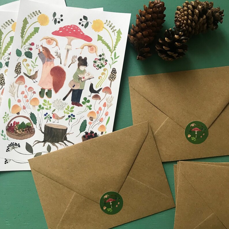 Letter Writing Set, Forest Letter Set, Illustrated Letter Set, Nature ...