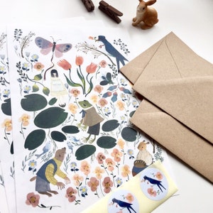 Letter Paper Set Letter Writing Set With Watercolour - Etsy