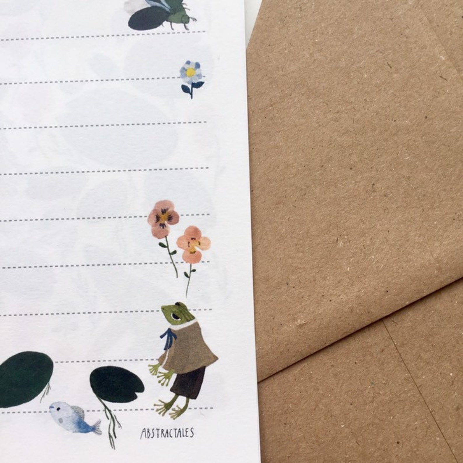 Letter Paper Set Letter Writing Set With Watercolour - Etsy