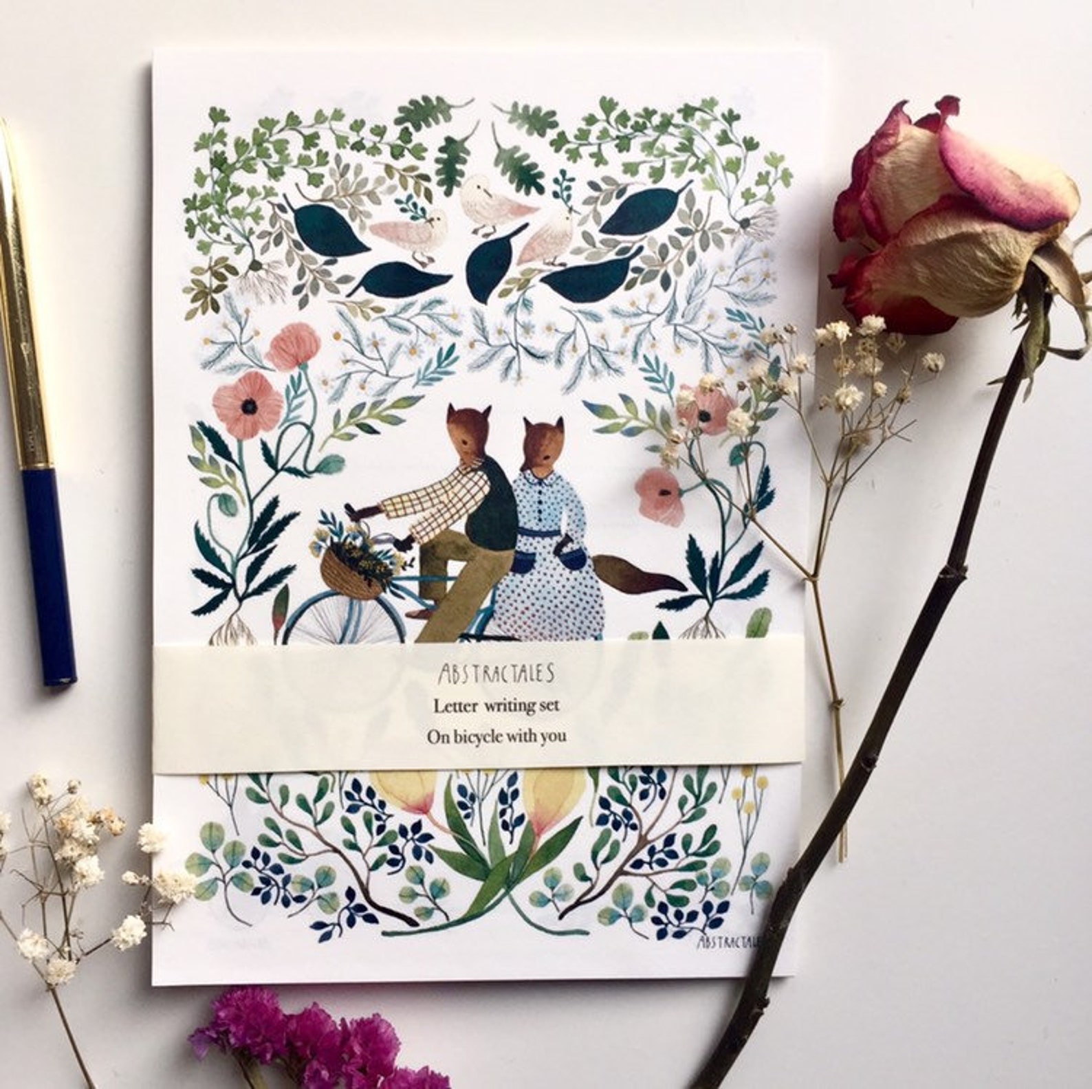 Letter Paper Set Letter Writing Set With Watercolour | Etsy