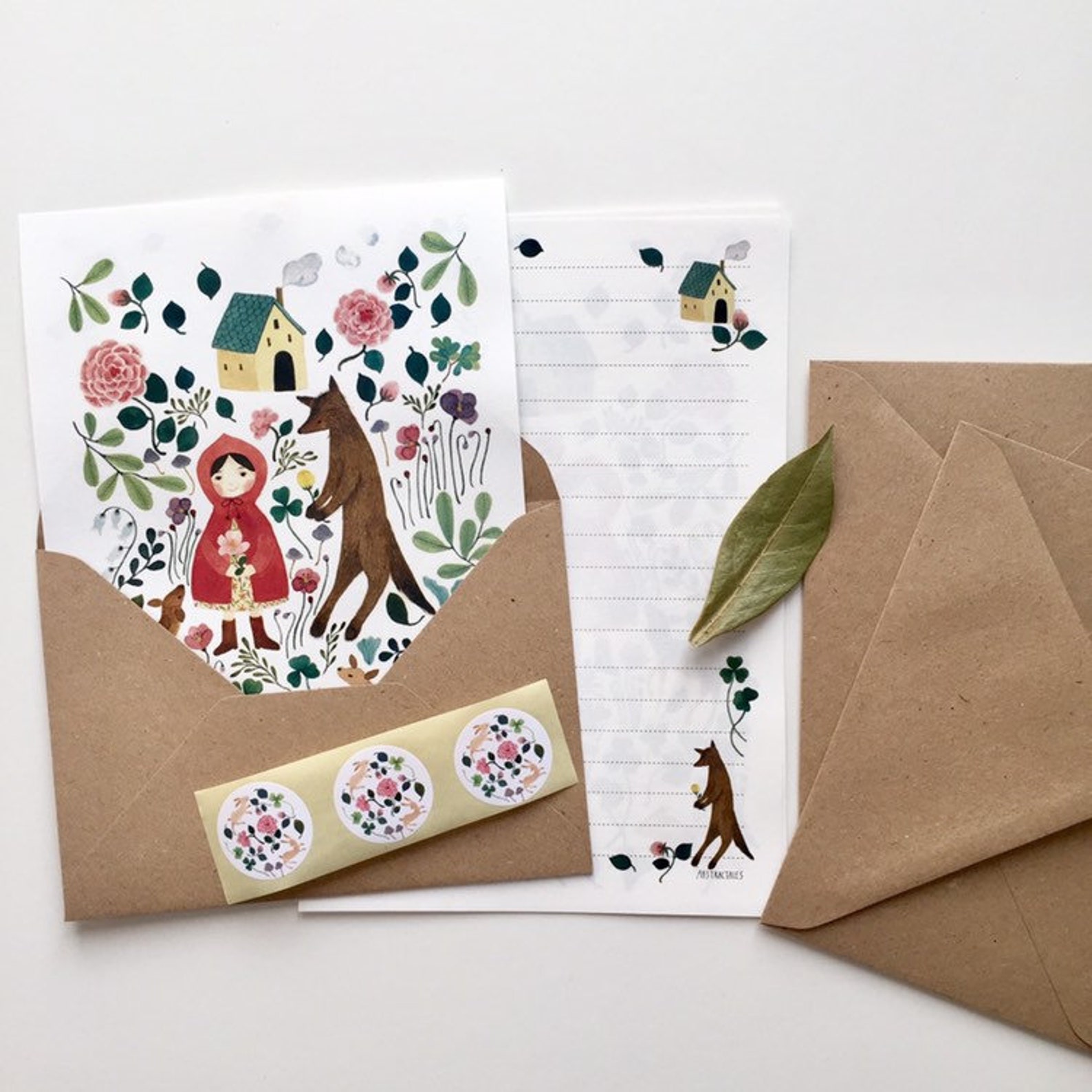 Letter Set Letter Writing Set With Watercolour Illustration | Etsy