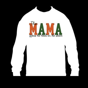 Semi Glitter This Mama Wears Her Heart on Her Sleeve, Rattler Mom Shirt ...