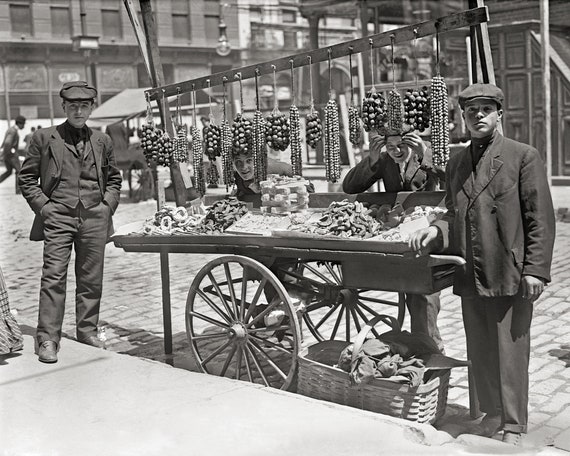 Little Italy Food Cart 1908. Vintage Photo Reproduction | Etsy