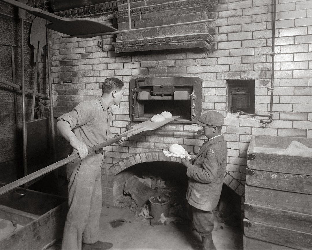 Bread Bakers, 1917. Vintage Photo Reproduction Print. Black & White ...