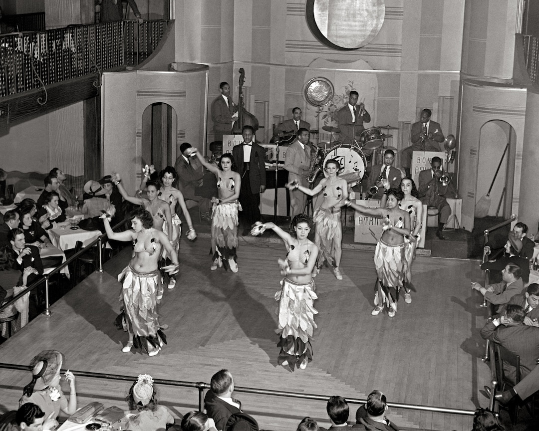 Cabaret Dancers, 1941. Digital Photo Download. Vintage Black & White ...