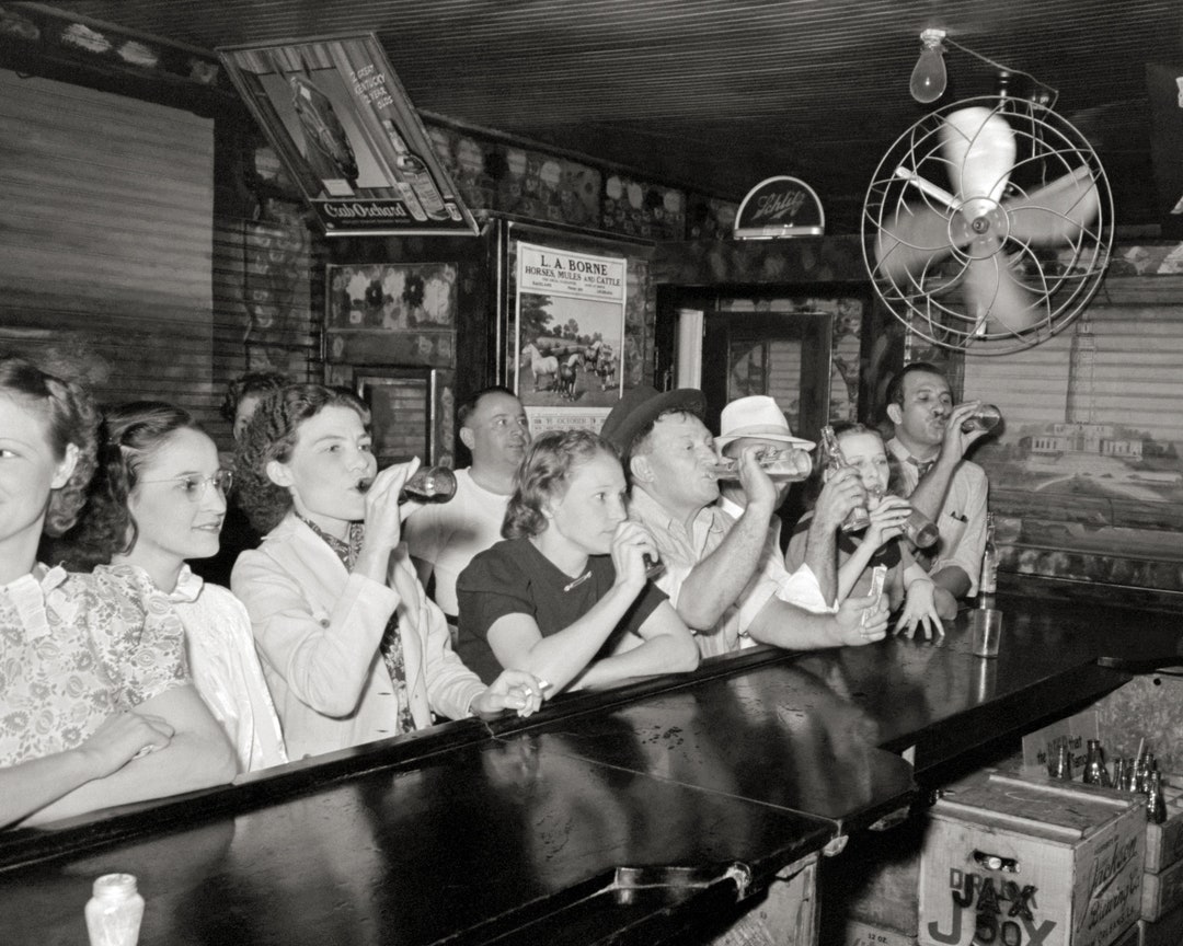Louisiana Bar, 1938. Vintage Photo Reproduction Print. Black & White ...