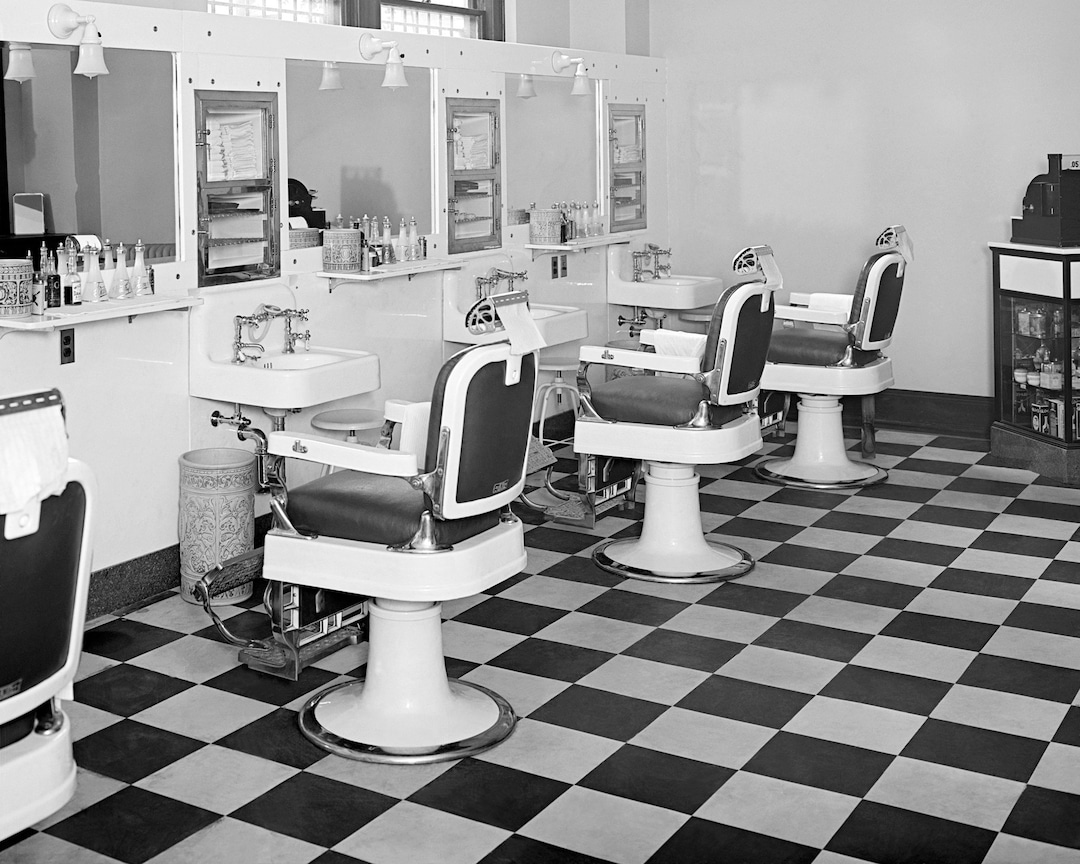 Executive Barber Shop, 1935. Digital Photo Download. Vintage Black ...