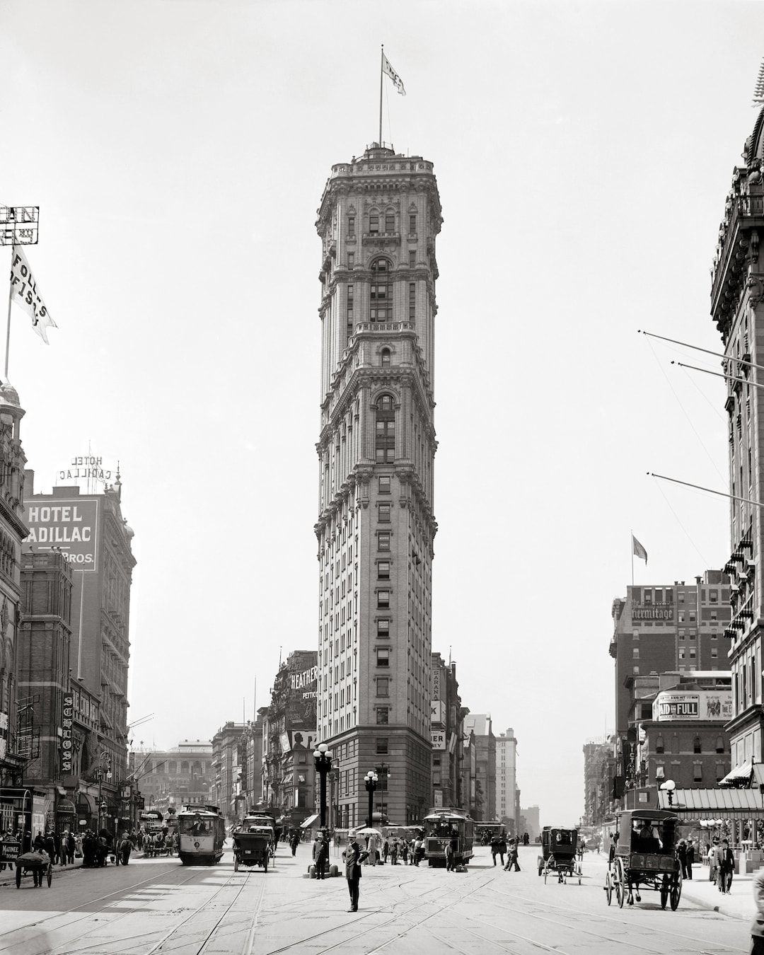 Times Square, 1908. Digital Photo Download. Vintage Black & White ...