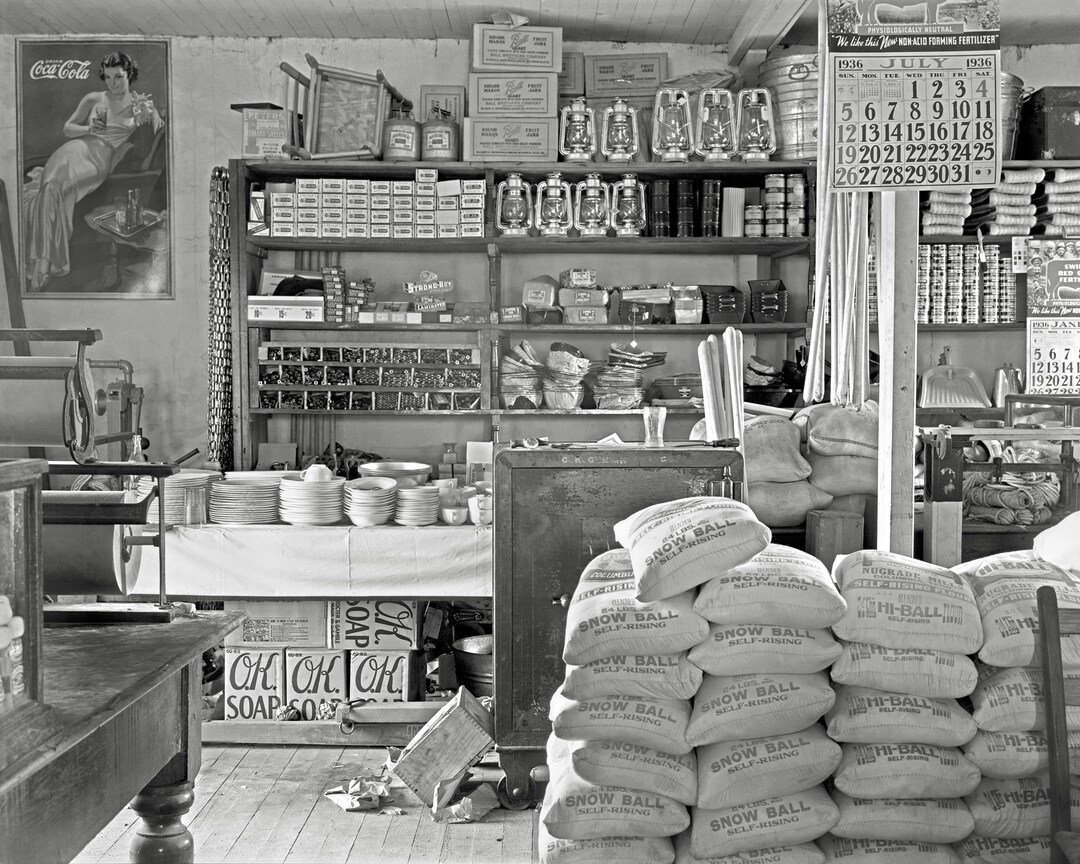 Country General Store, 1936. Digital Photo Download. Vintage Black ...