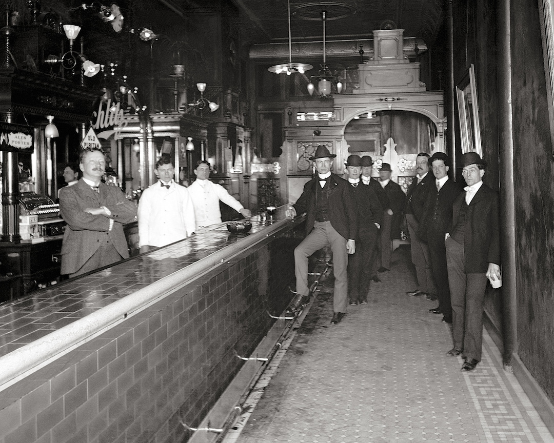 Gentlemen at the Bar, 1910. Digital Photo Download. Vintage Black ...