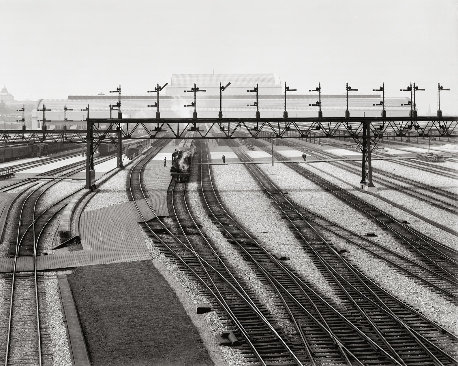Railroad Switch Yard, 1907. Digital Photo Download. Vintage Black ...