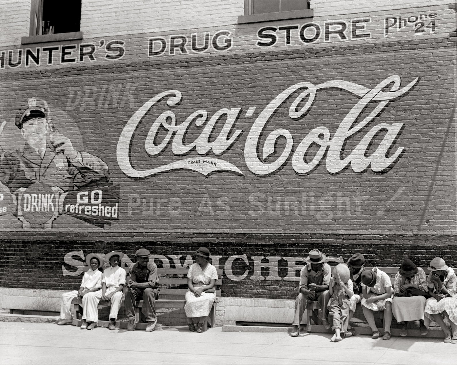 Soda Pop Billboard, 1939. Vintage Photo Reproduction Print. Black ...