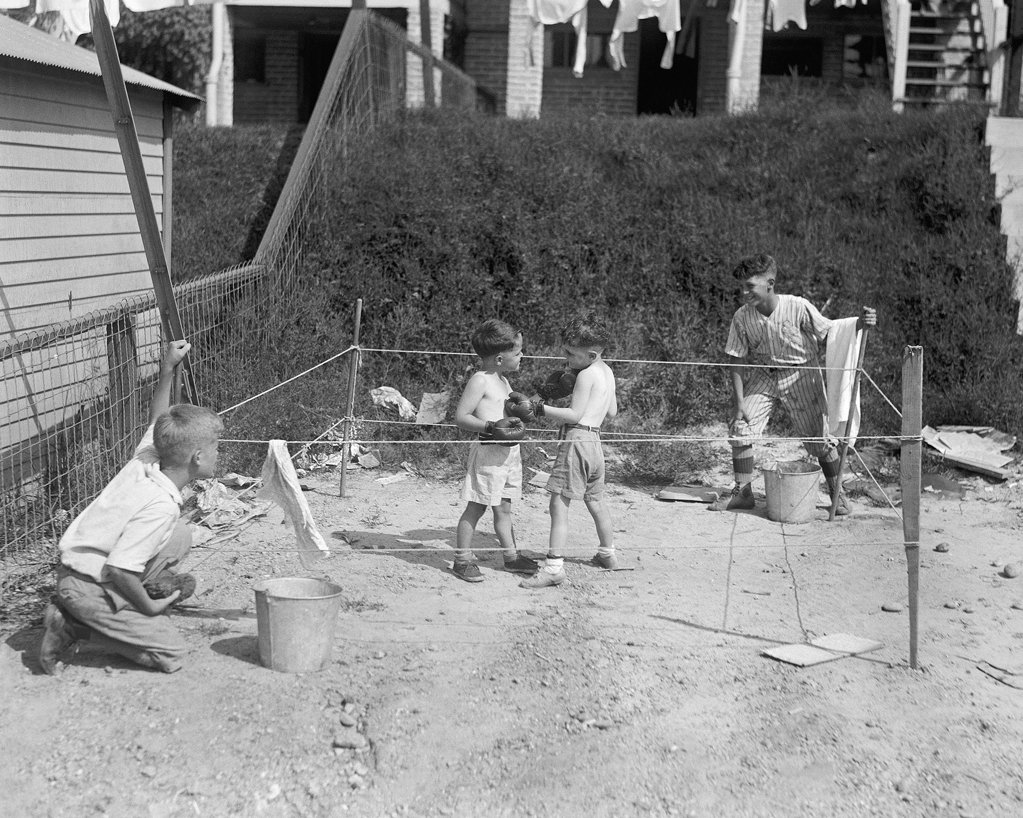 Backyard Boxing Match, 1926. Digital Photo Download. Vintage Black ...
