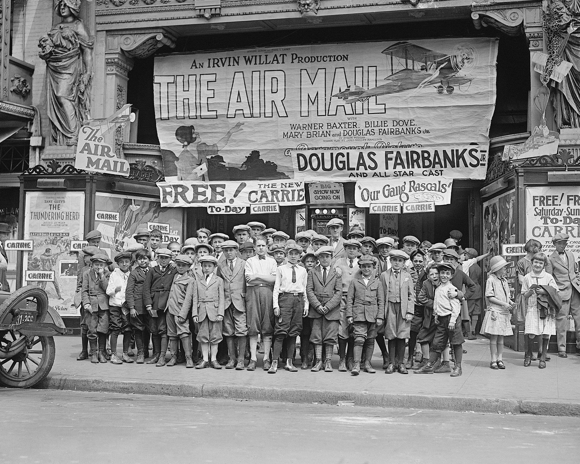 Children at the Movies, 1925. Vintage Photo Reproduction Print. Black ...