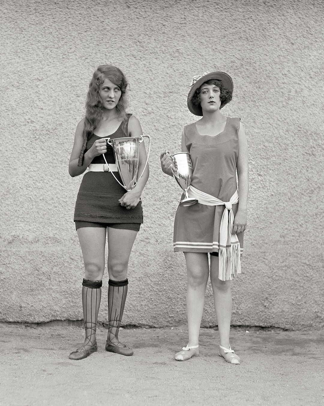 Bathing Beauty Contest, 1922. Vintage Photo Reproduction Print. Black ...