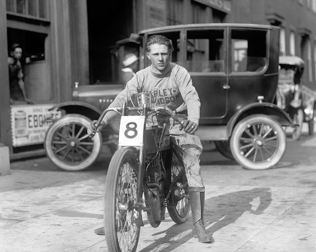 Champion Motorcycle Racer, 1922. Vintage Photo Reproduction Print ...