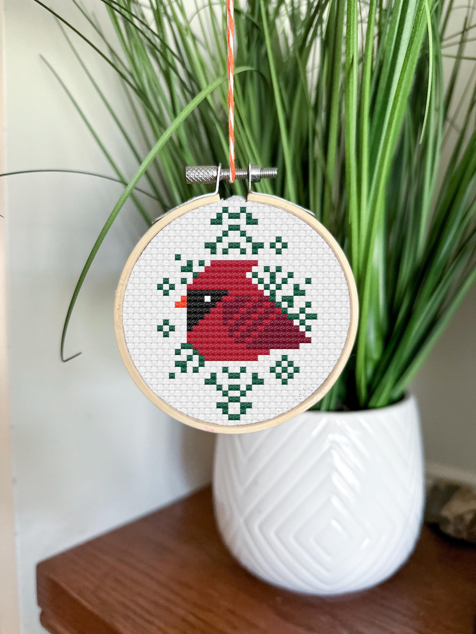 Cardinal Mini Cross Stitch Pattern PDF for Instant Download - Pictured ...