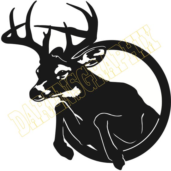 DXF File deer Jumping | Etsy