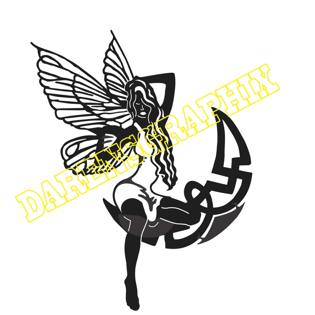 DXF File of a Fairy for Use With a Cmc Plasma Cutter - Etsy