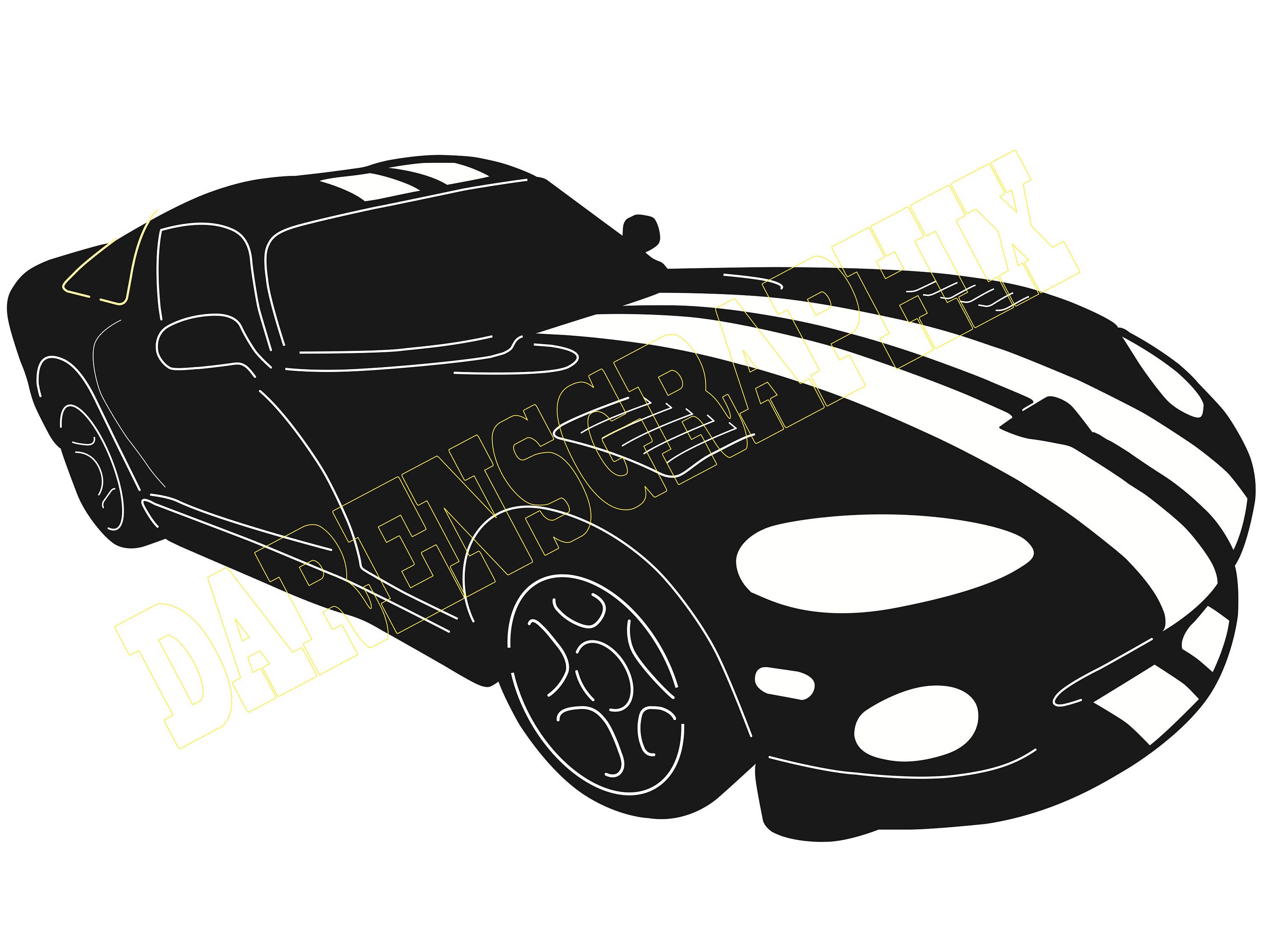 DXF File"dodge Viper" - Etsy