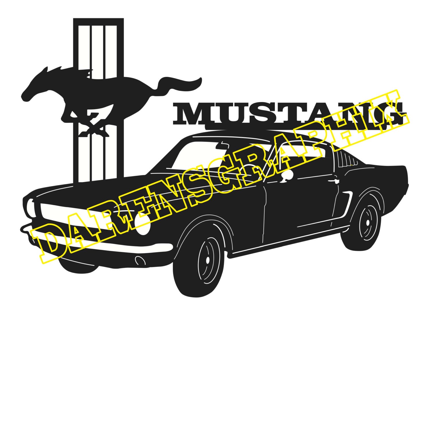 Dxffile of a Ford Mustang for Use With a CNC Machine - Etsy