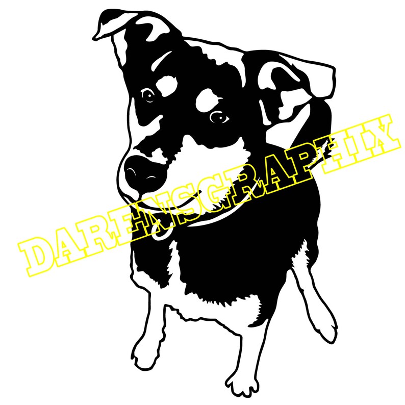 DXF File of a Dog for Use With a Cnc Machine - Etsy